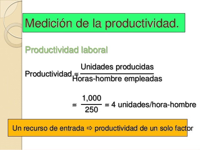 1.4 los indicadores de productividad