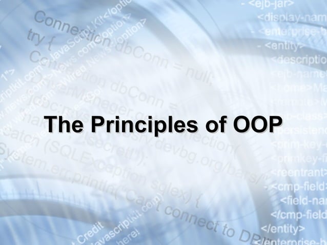 Object-oriented concepts | PPT | Programming Languages | Computing