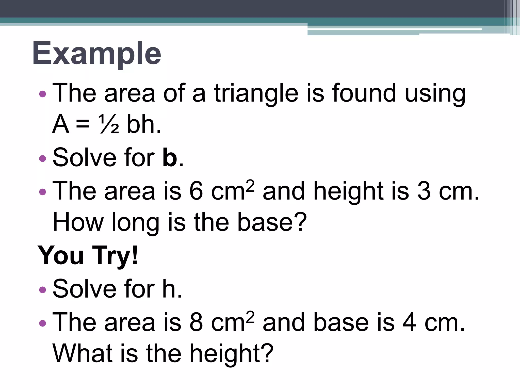 1 4 rewriting equations | PPT