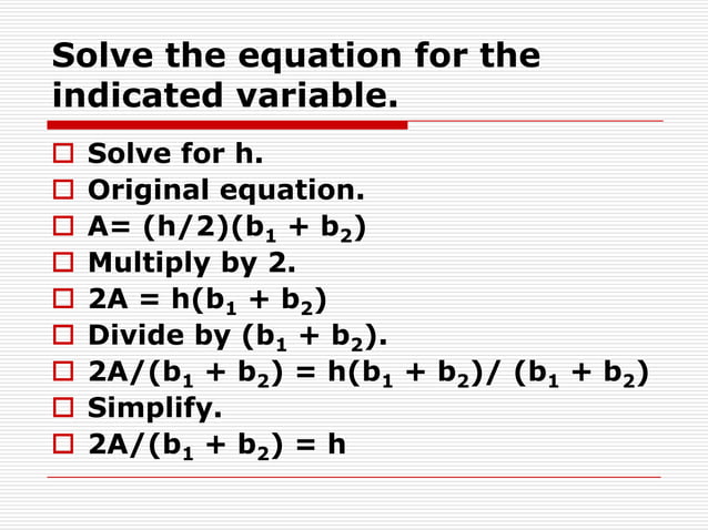 1.4 rewriting equations and formulas | PPT | Physics | Science