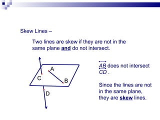 1 4 segments, rays, parallel lines and planes | PPT