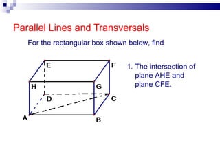 1 4 segments, rays, parallel lines and planes | PPT