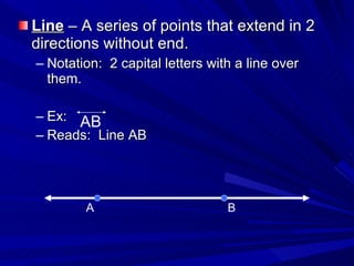 1 4 segments, rays, parallel lines and planes | PPT