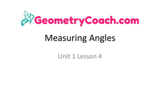 1-4 Measuring Angles | PDF