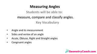 1-4 Measuring Angles | PDF