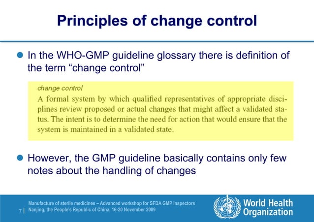 WHO Change Control - IN Health Care.pptx