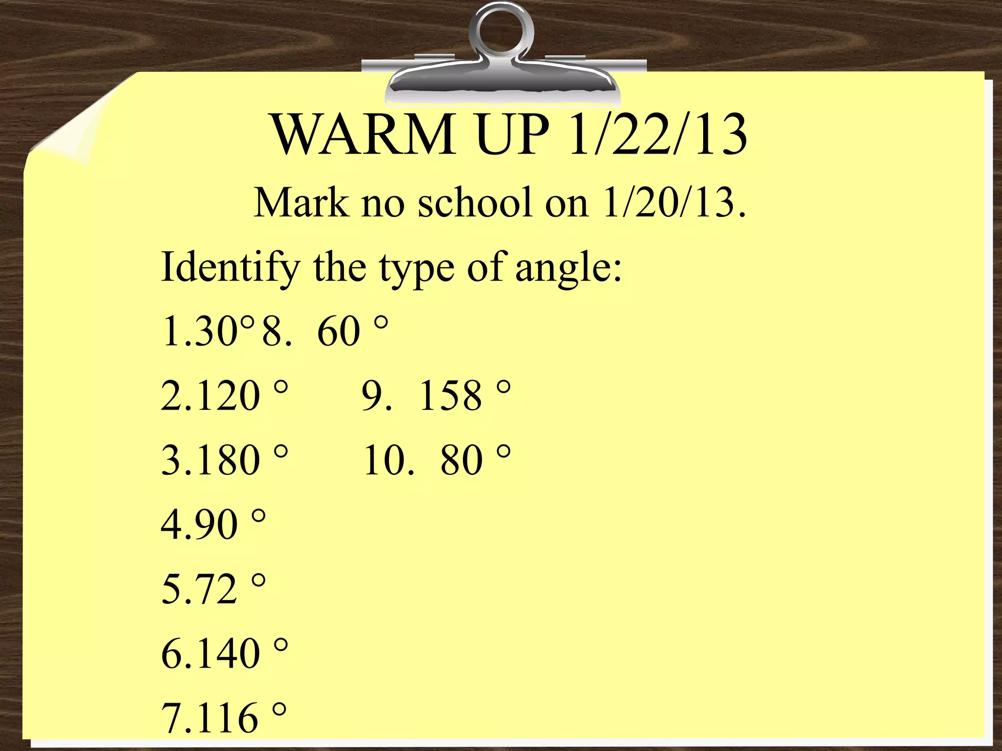 1.5 Complementary and Supplementary Angles | PPT