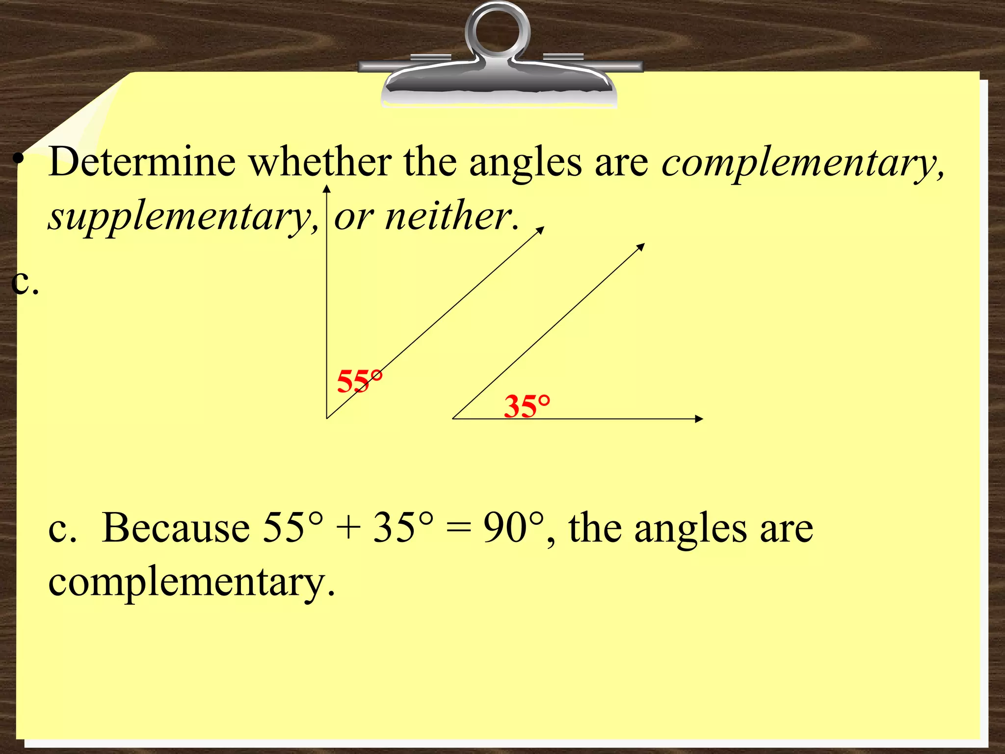 1.5 Complementary and Supplementary Angles | PPT | Physics | Science