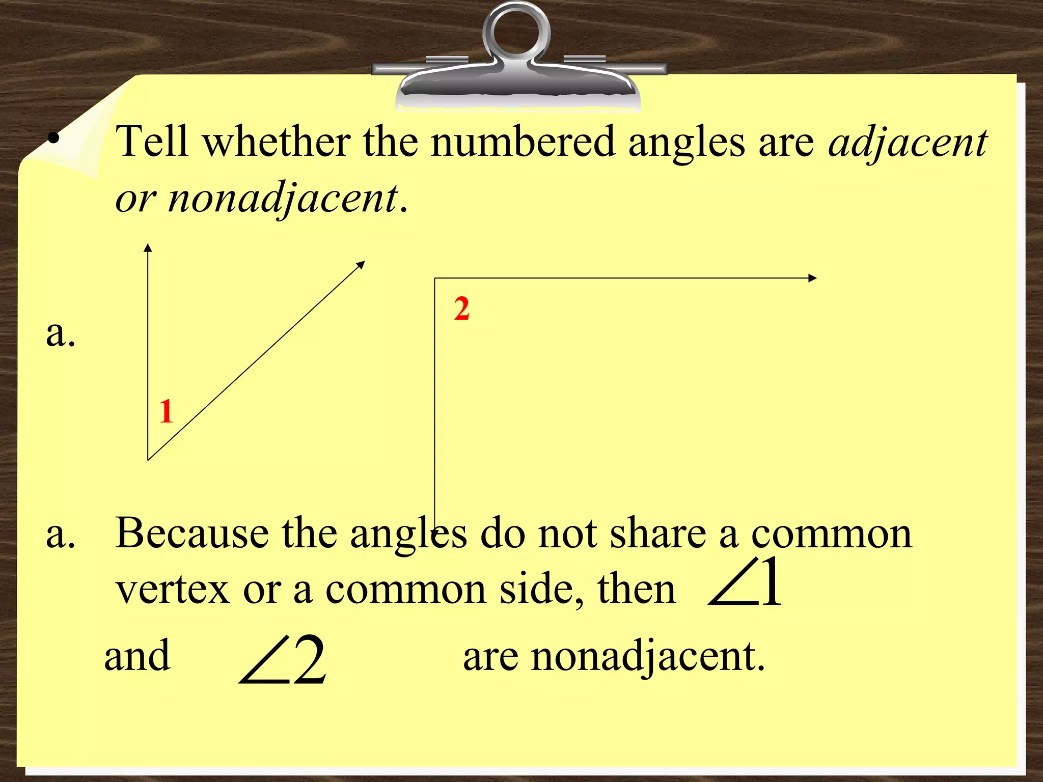 1.5 Complementary and Supplementary Angles | PPT