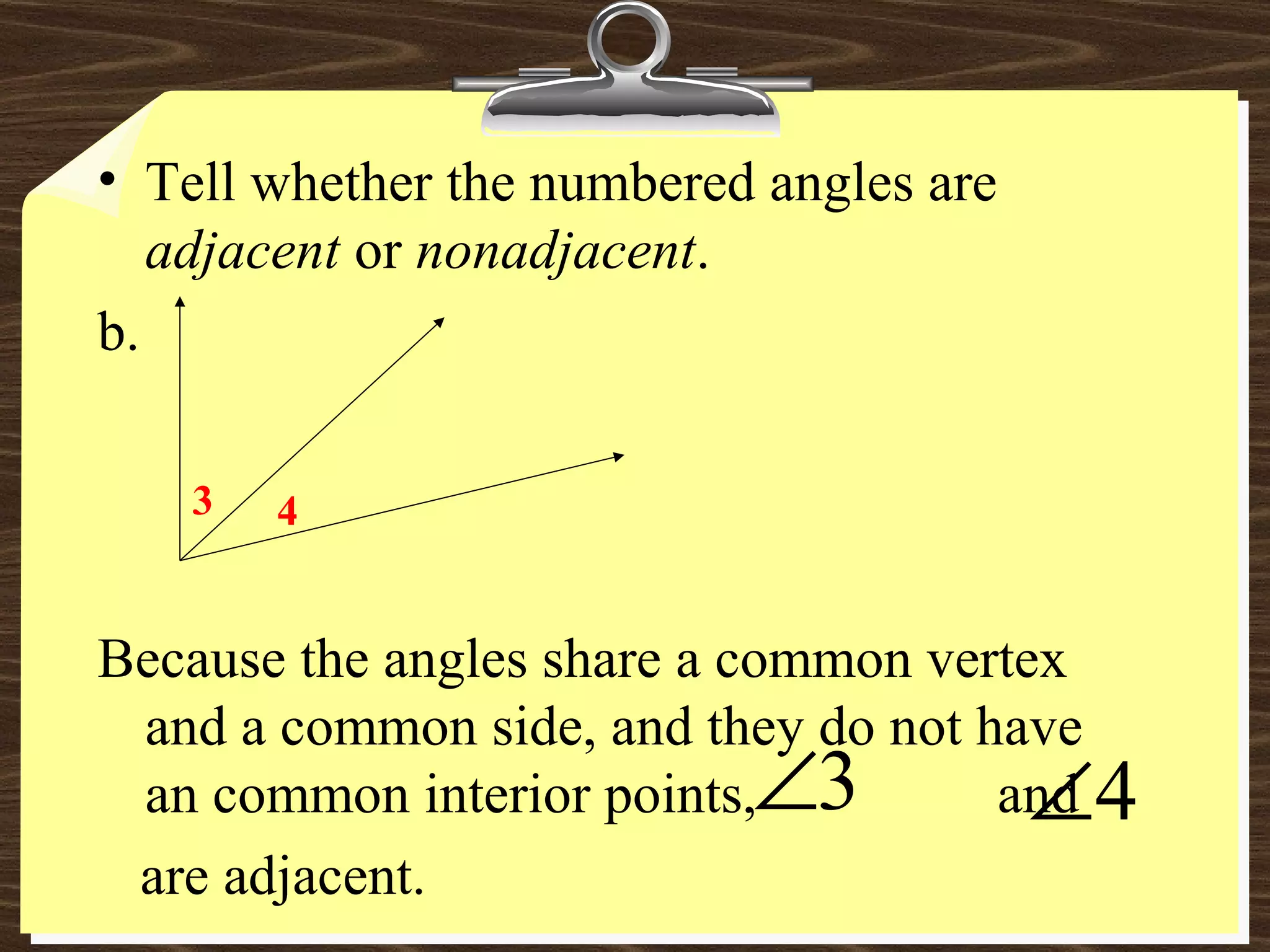 1.5 Complementary and Supplementary Angles | PPT