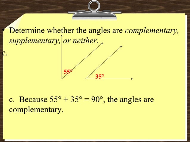 1.5 Complementary and Supplementary Angles | PPT | Physics | Science