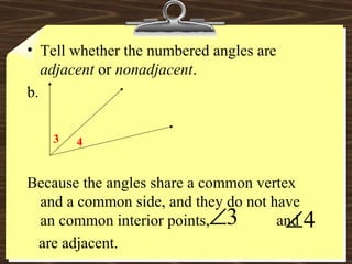 1.5 Complementary and Supplementary Angles | PPT