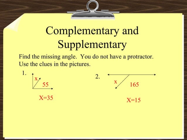 1.5 Complementary and Supplementary Angles | PPT | Physics | Science