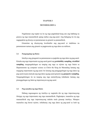 Beybi Tesis in Filipino part 2 | PDF