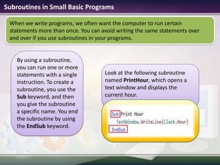 1.5 branching and subroutines | PPTX