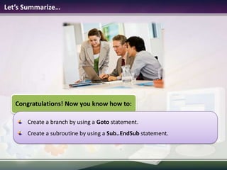 1.5 branching and subroutines | PPTX