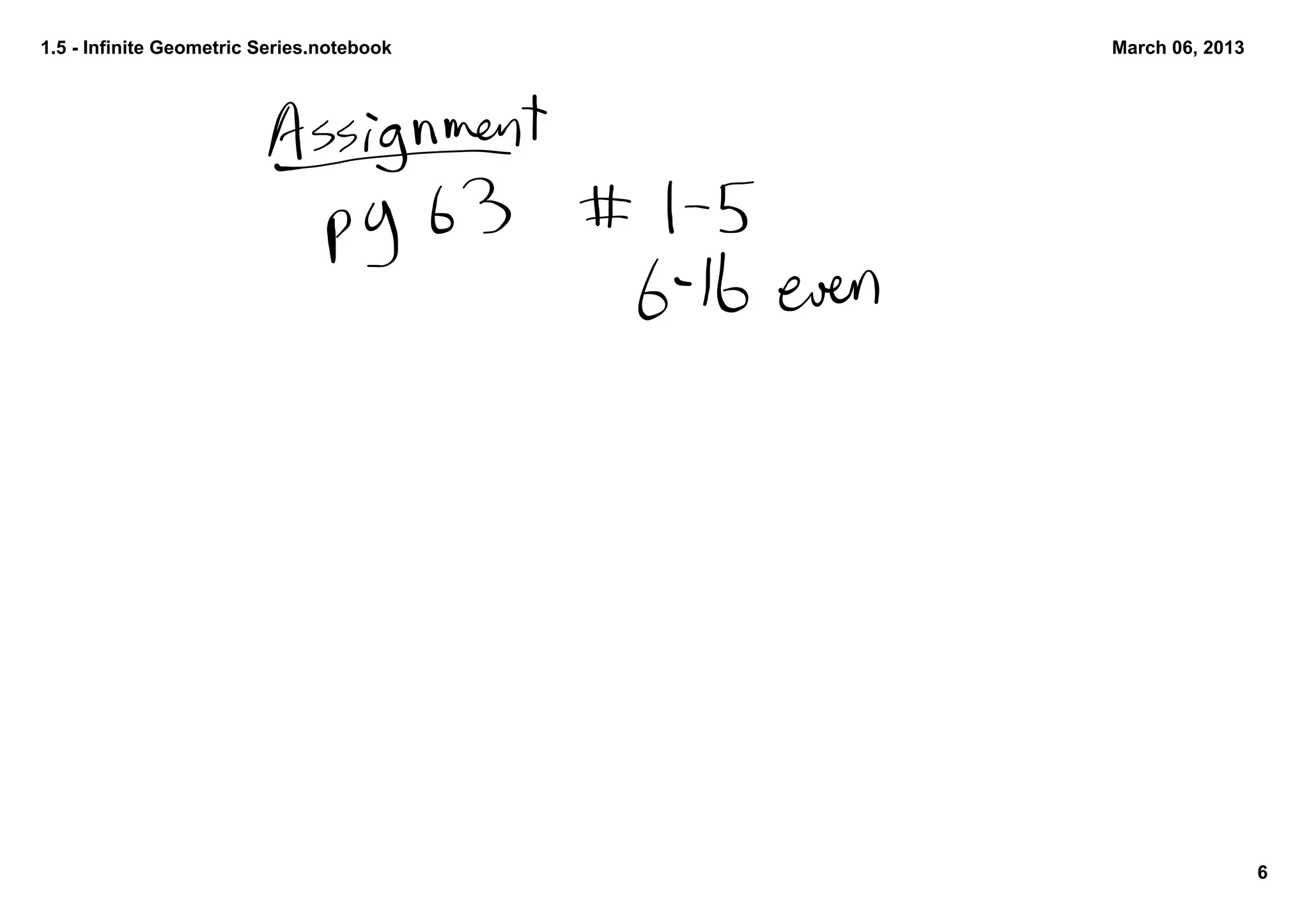 1.5 infinite geometric series | PDF