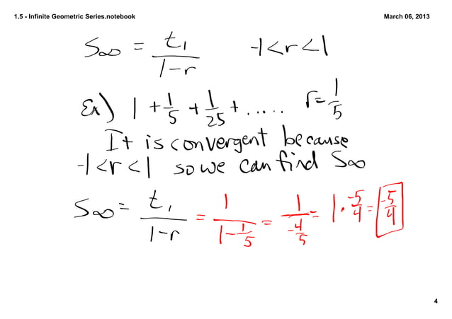 1.5 infinite geometric series | PDF