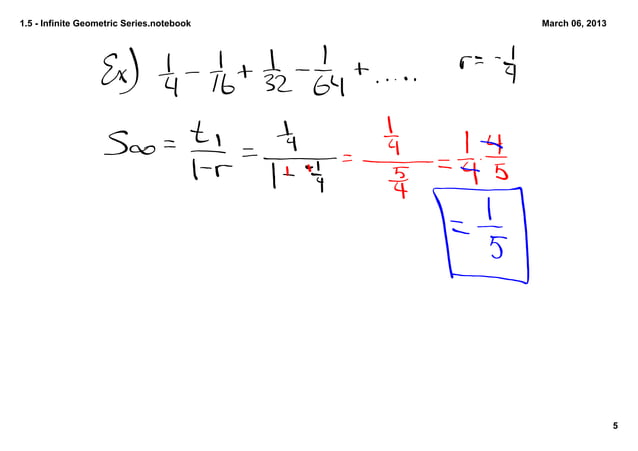 1.5 infinite geometric series | PDF