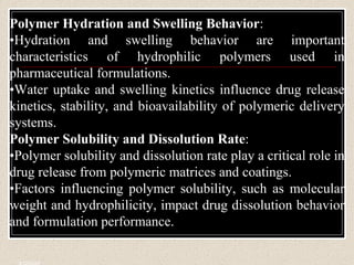 Polymeric Properties of Pharmaceutical Substances | PDF