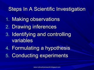 1.5 analysing scientific investigations | PPT