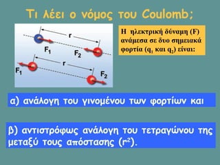 φυσικη γ 1.5 νομοσ coulomb | PPT
