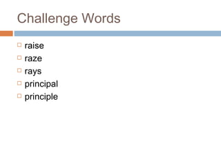 1.5 homophones | PPT