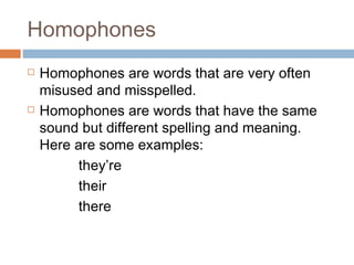 1.5 homophones | PPT