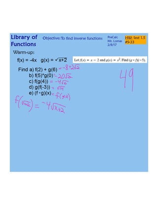 1 5 inverse functions | PDF