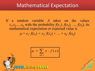 Mathematical Expectation And Variance | PPT