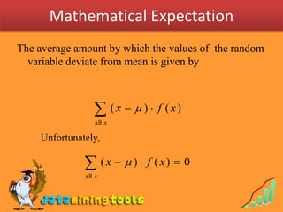 Mathematical Expectation And Variance | PPT