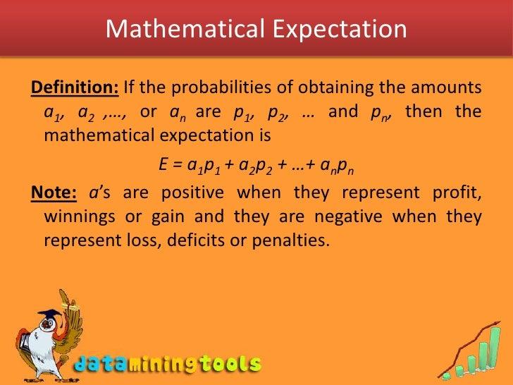 Mathematical Expectation And Variance Mathematical Expectation And Variance