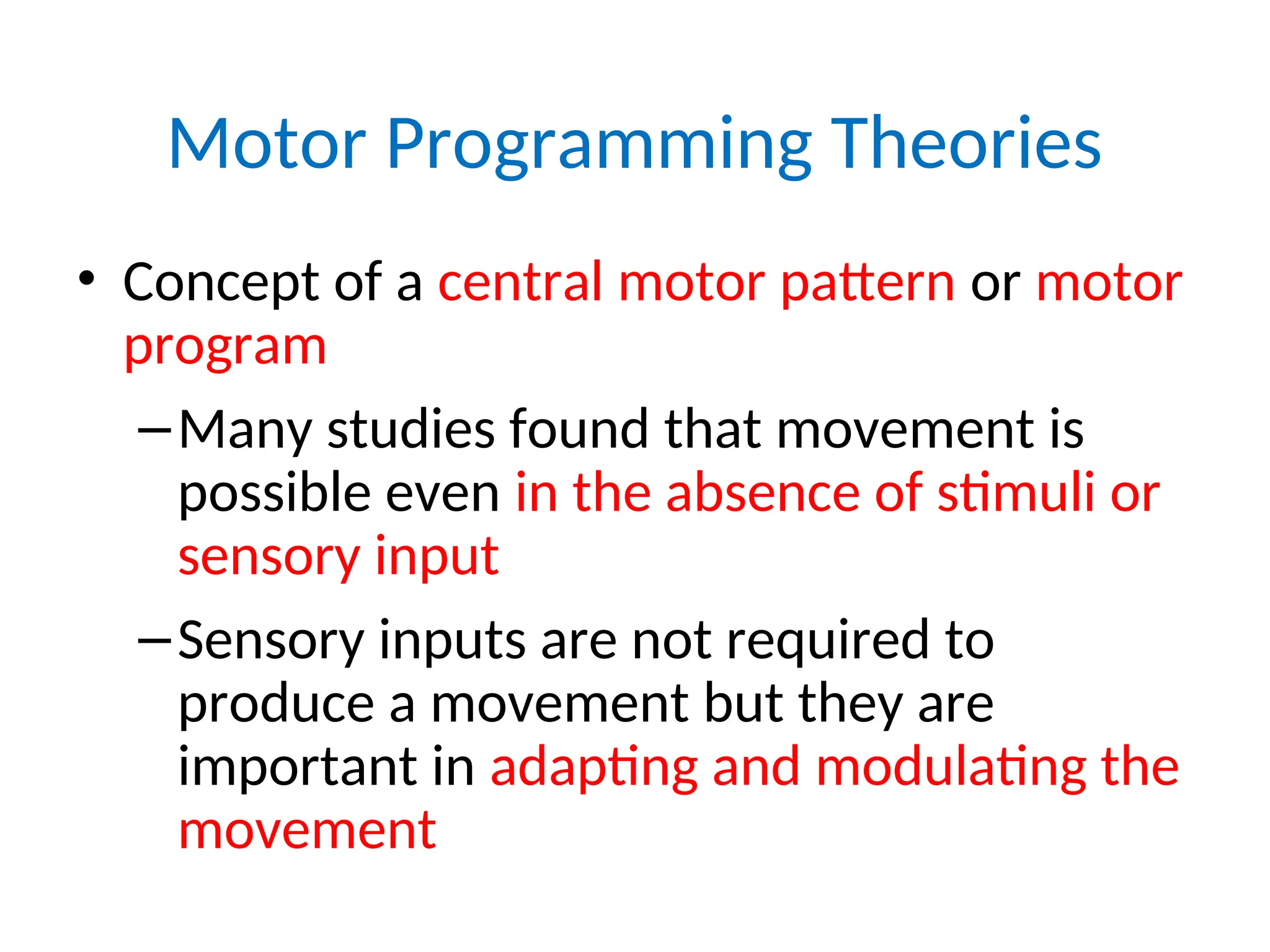 1-5_Motor_Control_Theories_all motor control theories | PPT