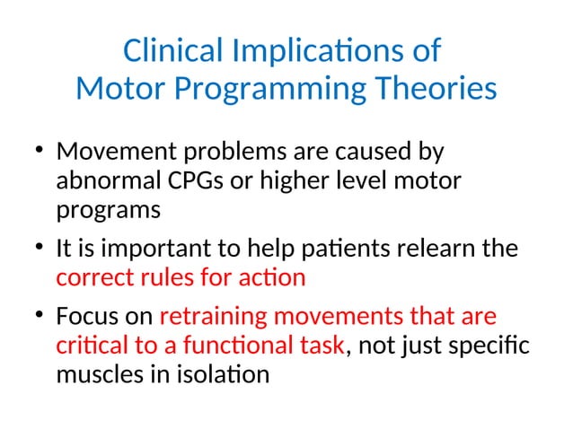 1-5_Motor_Control_Theories_all motor control theories | PPT