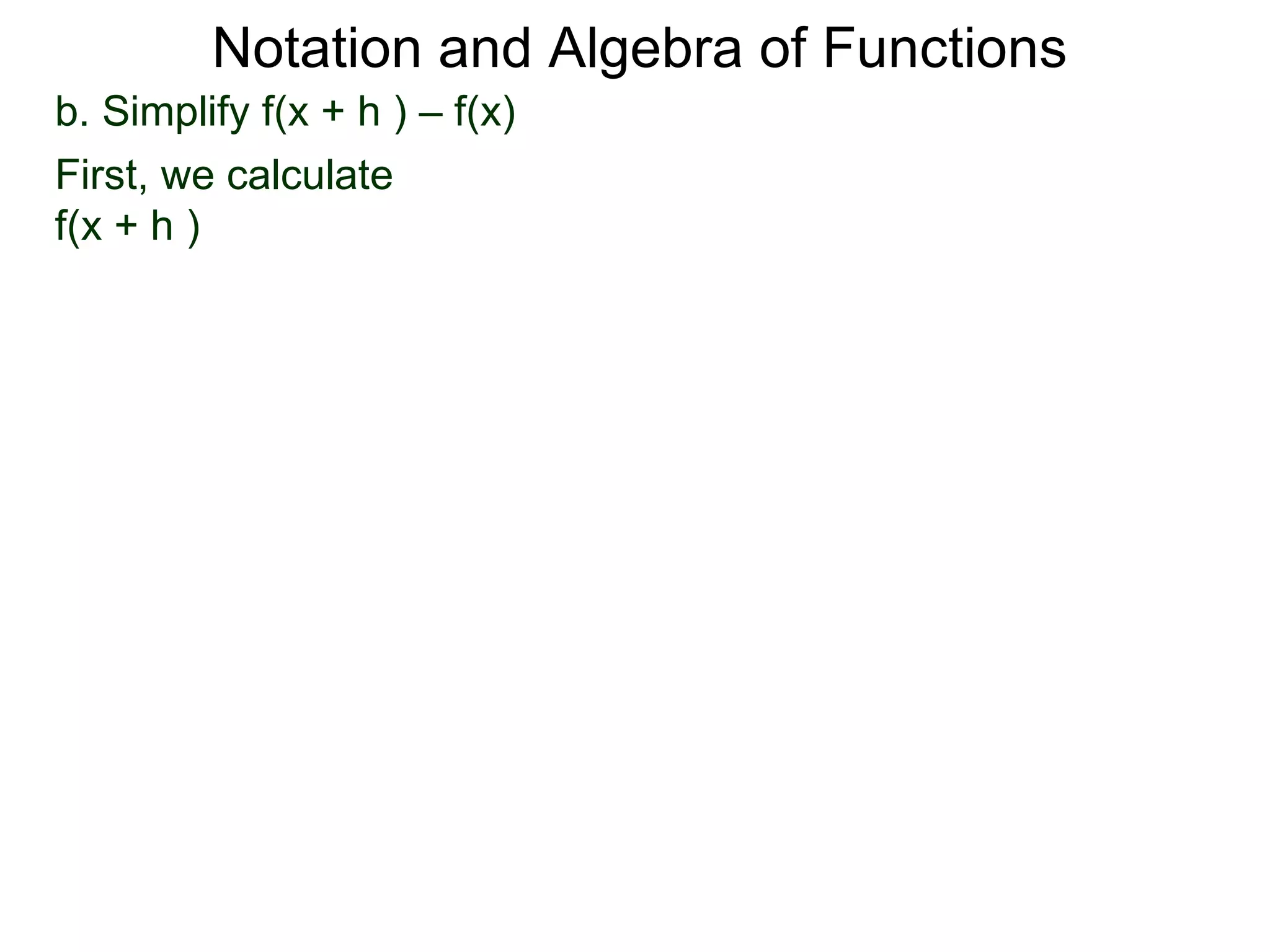 1.5 notation and algebra of functions | PPT