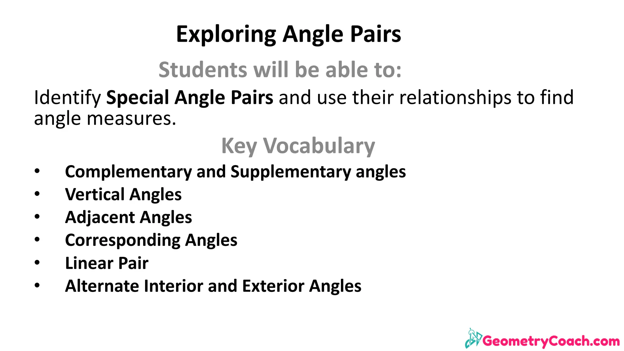 1-5 Exploring Angle Pairs | PDF
