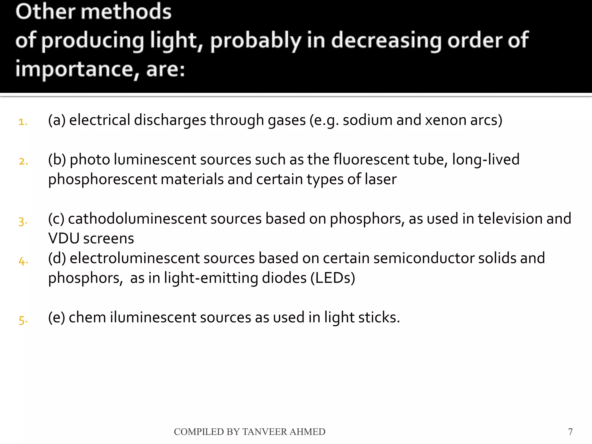 1.5 source of artificial light | PPTX