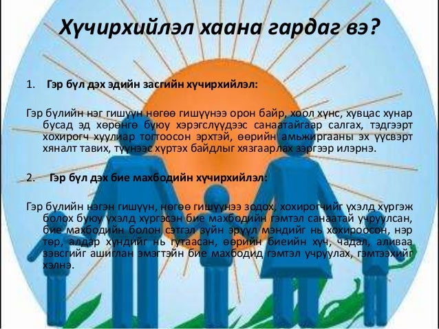 1 6 гэр бүлийн сэтгэл судлалын тухай ойлголт