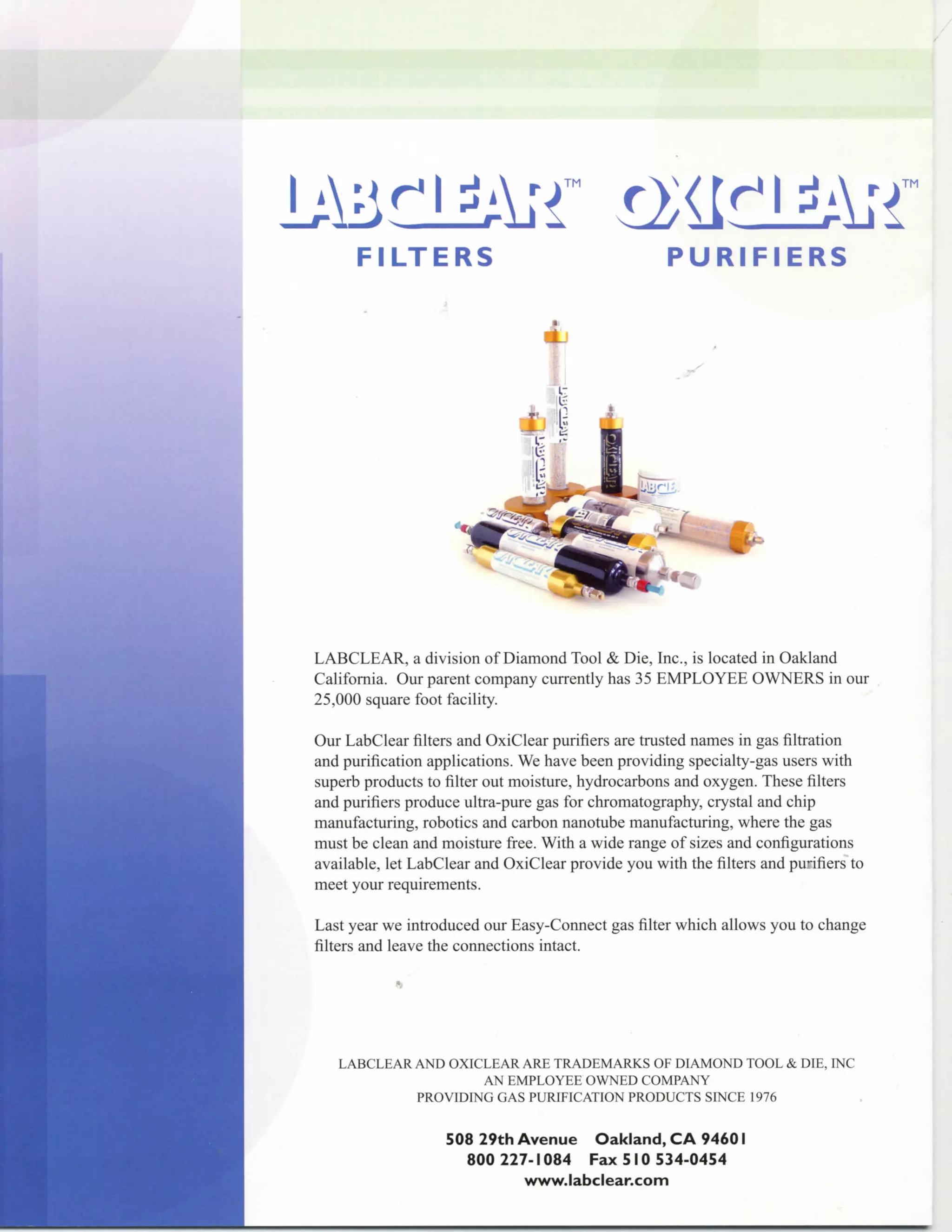 LabClear Gas Filters & Oxiclear Gas Purifiers Brochure | PDF | Skin ...