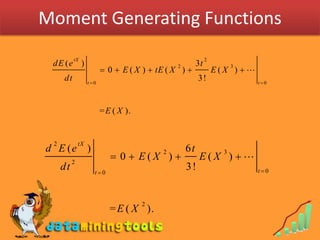Moment Generating Functions | PPT