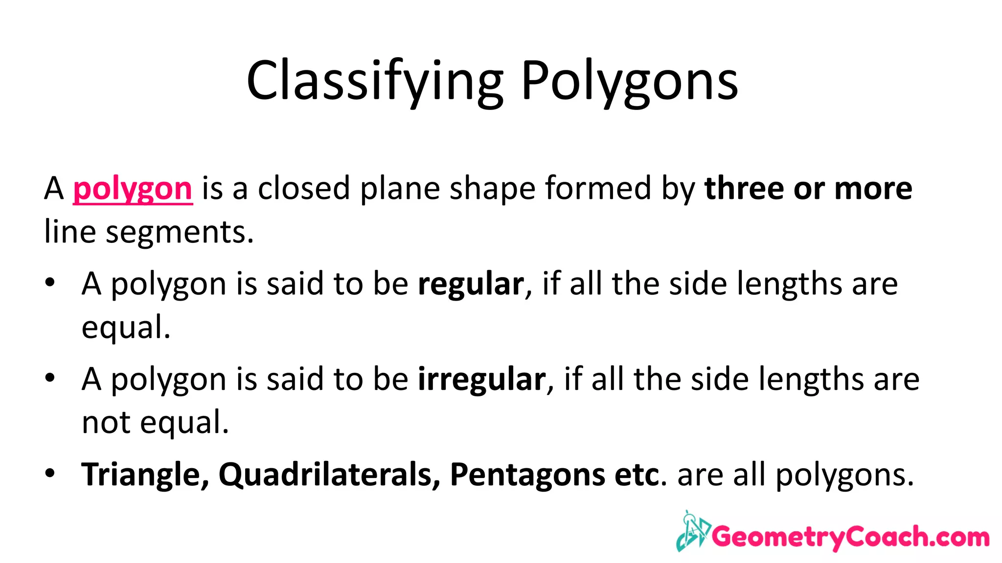 1-6 Classifying Polygons | PDF