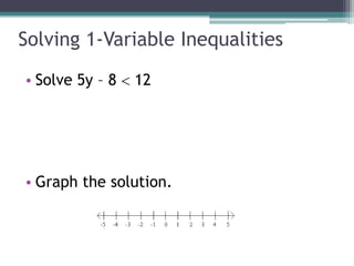 1.6 Solving Linear Inequalities | PPT