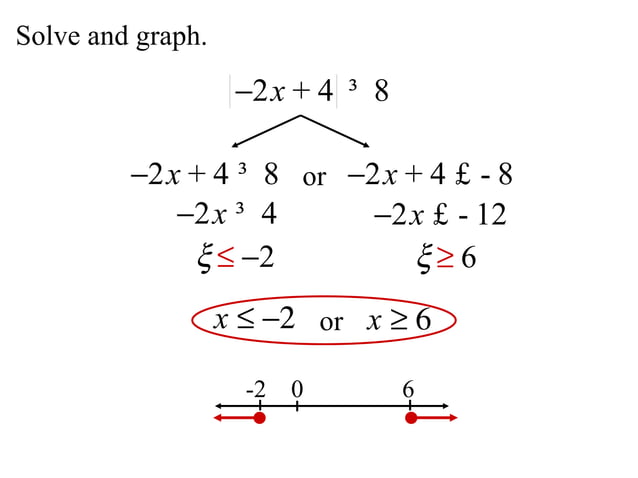1.7 Solving Absolute Value Equations and Inequalities | PPT