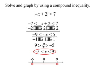 1.7 Solving Absolute Value Equations and Inequalities | PPT