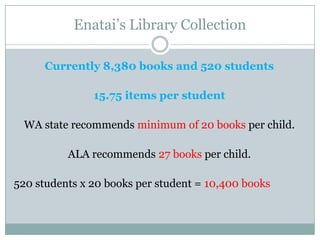 Enatai Elementary Library- January 2013 | PPT