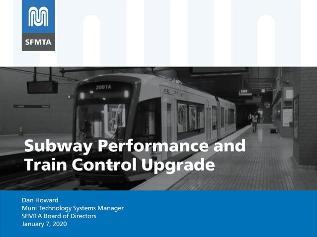 SFMTA Subway Performance Report | PPT