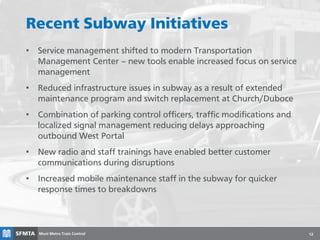 SFMTA Subway Performance Report | PDF