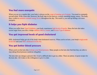 Benefits of KETO DIET | PPT