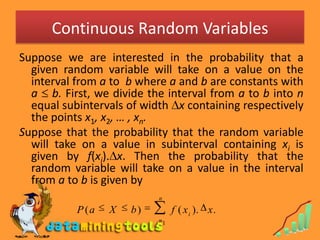 Continuous Random Variables | PPTX