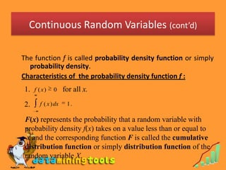 Continuous Random Variables